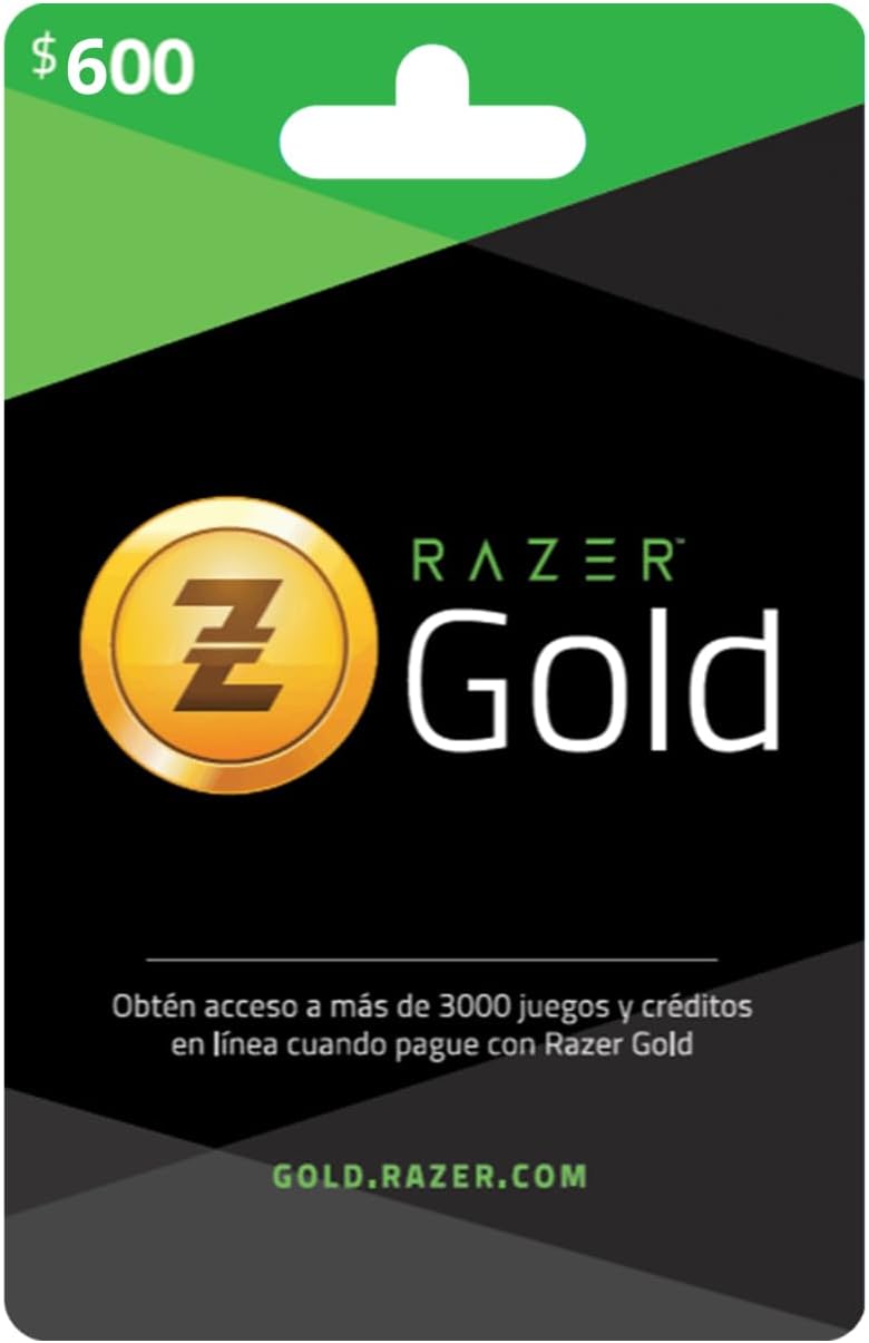 Tarjeta de regalo Razer Gold 600 MXN - (Código por MAIL)… : Amazon.com ...