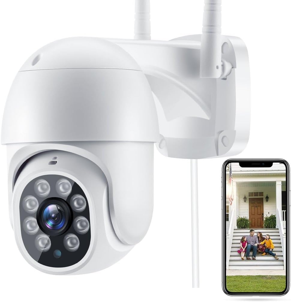 Amazon.com : Security Camera Outdoor Wireless with Night Vision and AI Motion Sensor ...