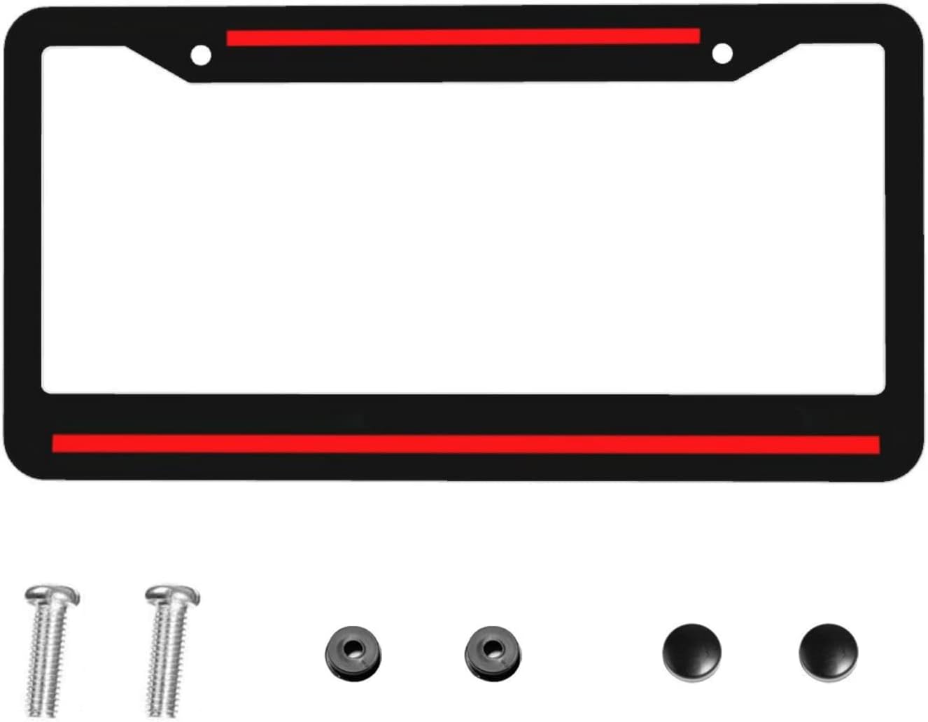 Amazon.com: Thin Red Line License Plate Frame 1 Pcs Personalized ...