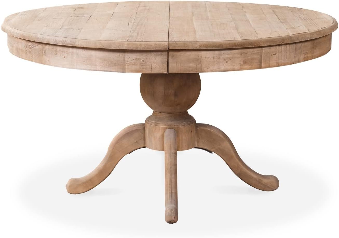 INTENSE DECO Table Ronde Extensible SIDONIE Bois Massif 140/190cm