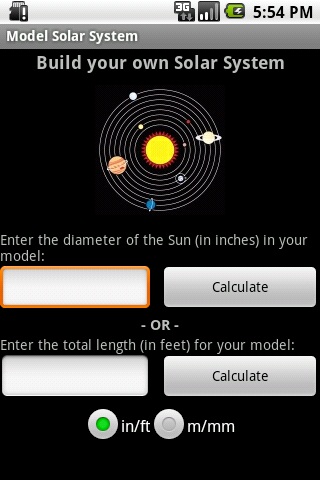 Solar System Scale Model Calculator Calculator Electronic