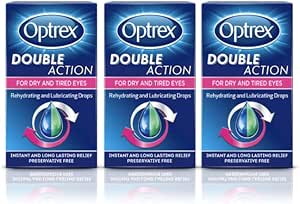 Optrex Double Action Eye Drops 3-Pack (10ml Each) - Rehydrating ...