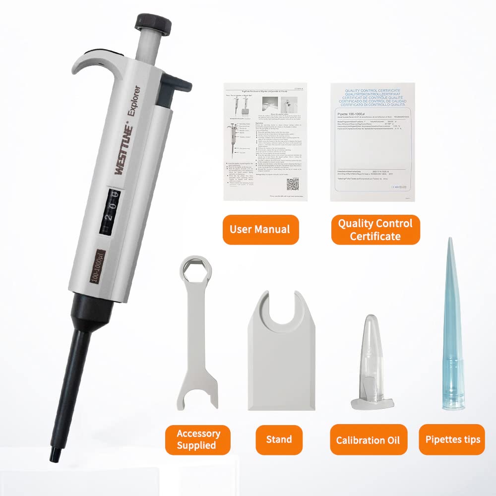Snapklik.com : 100-1000μL Micropipette High-Accurate Pipettor ...