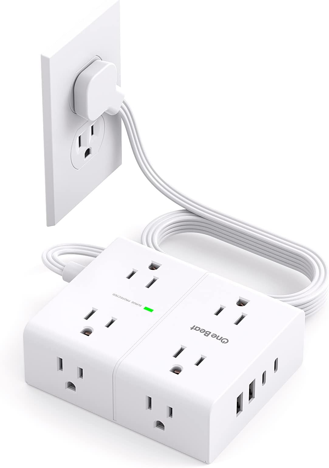 Amazon.com: Surge Protector Power Strip - 8 Outlets with 4 USB (2 USB C ...