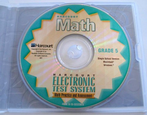 Harcourt Electronic Test System, Grade 5, Math Practice and Assessment ...