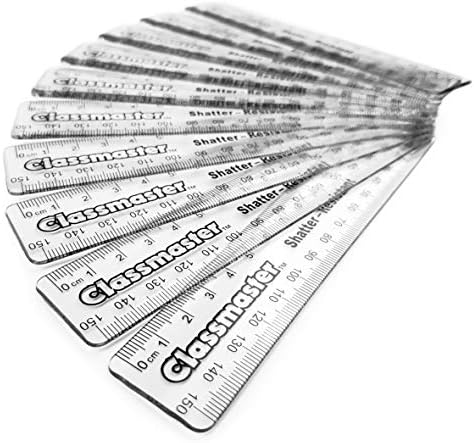 Clear Plastic Ruler 6" 15cm Metric Rulers by Classmaster- Shatter ...