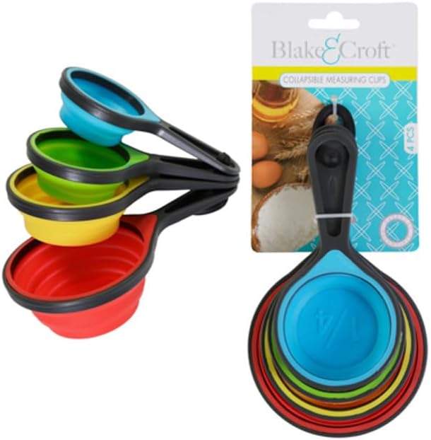 Amazon.com: Collapsible space saving Silicone Measuring Cups 4 Pack 1c ...