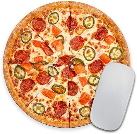 Amazon.com : I Love Pizza - Circle Mouse Pad - Rubber Mousepad ...