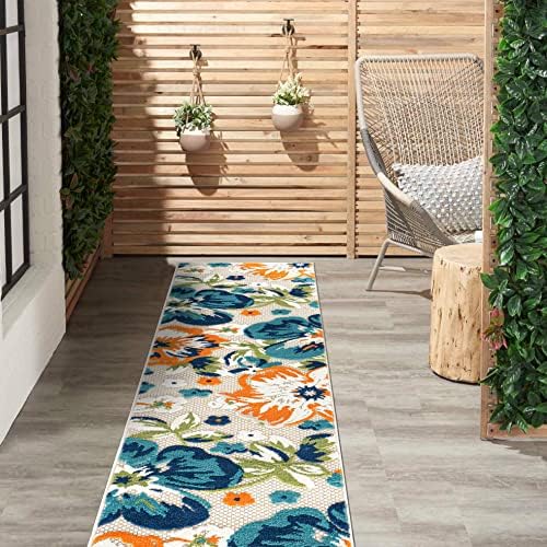 Amazon.com: Rugshop Bergamo Contemporary Floral Non-Shedding Patio Deck ...