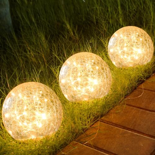 Amazon.com: COOZZYHOUR Solar Powered Glass Ball + Accessories- for ...