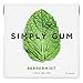 Simply Gum | Peppermint | Pack of Six (90 Pieces Total) | Synthetic ...