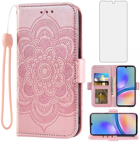 Amazon.com: Asuwish Phone Case for Samsung Galaxy A05s/A05 Wallet Cover with Tempered Glass ...