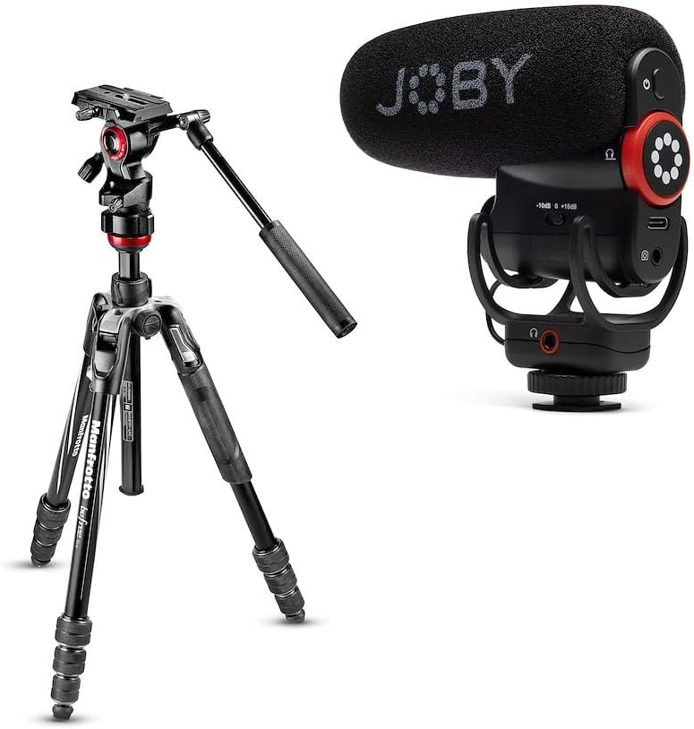 Amazon.com : Manfrotto Befree Advanced Live Twist, Travel Video Tripod ...