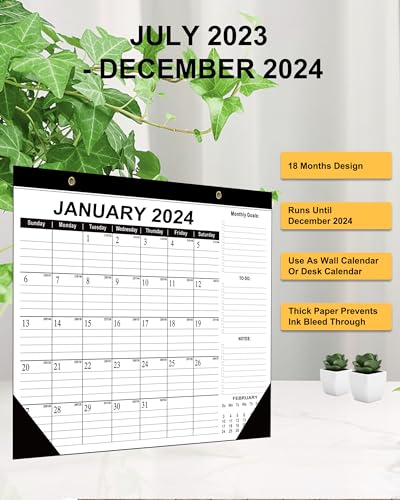 Snapklik.com : Wall Calendar 18-Months - From July 2023 - December 2024 ...