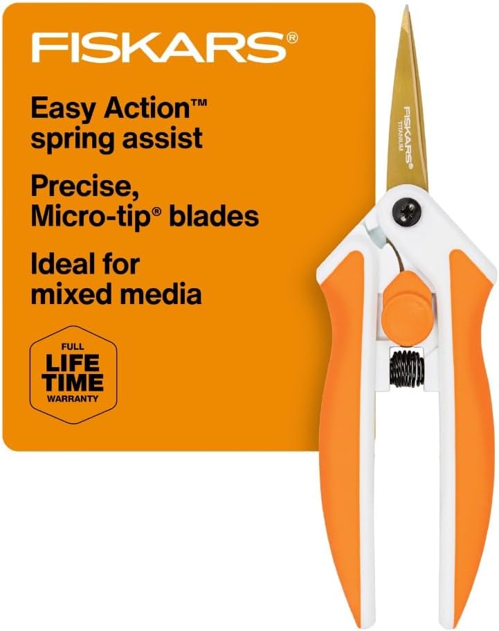Amazon.com: Fiskars Premier No. 5 Micro-Tip Easy Action Titanium ...