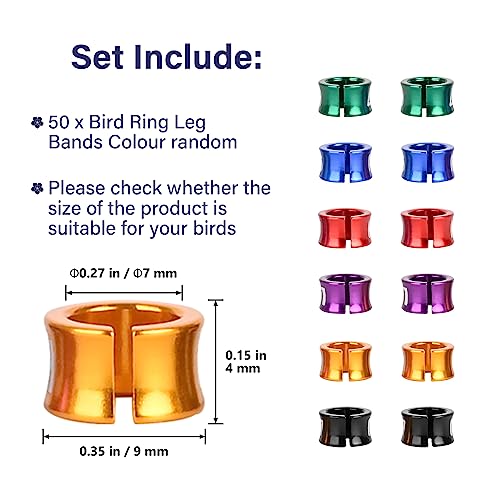 Snapklik.com : STPCTOU Open Bird Ring Bird Leg Bands Rings Open Bird ...