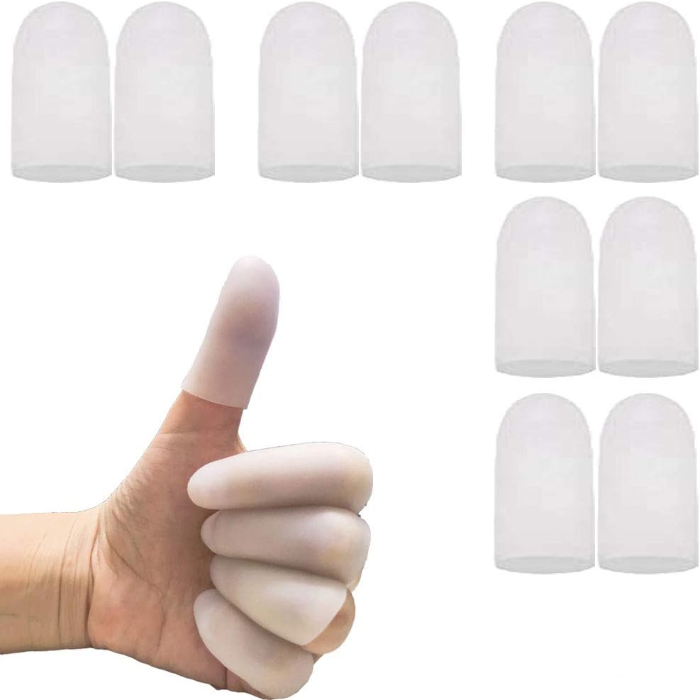 Amazon.com: Kris-kikomy Gel Finger Protectors Finger Caps Silicone ...