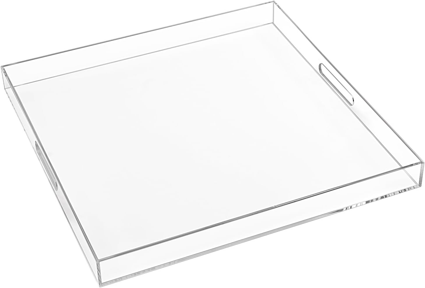 Amazon.com: Huang Acrylic Clear Premium Rectangle Acrylic Tray with ...