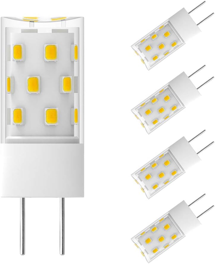 JSVSAL 4-Pack, Dimmable GY6.35 G6.35 LED Bulb, 7W, 800 Lumen, 360° Beam ...