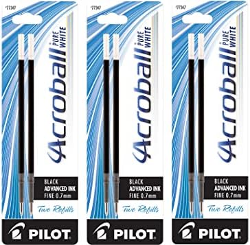 Amazon.com : PILOT Acroball PureWhite Advanced Ink Refill For ...