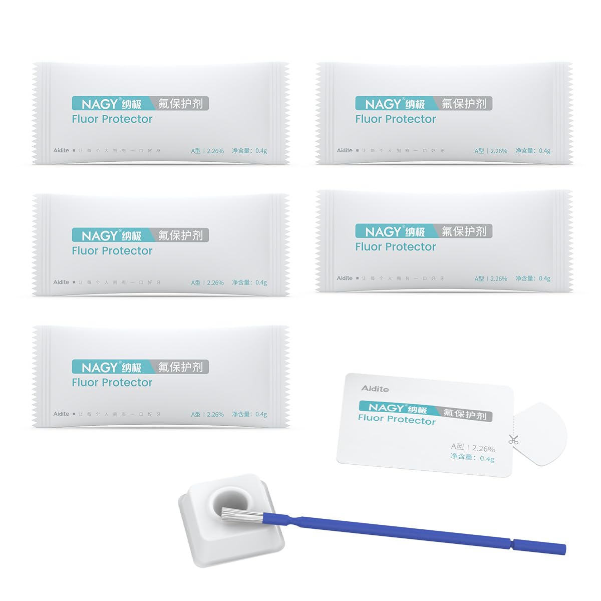 Fluoride Varnish Gel, 0.4ml, Fluor Protector, Cavity Prevention (5pcs ...