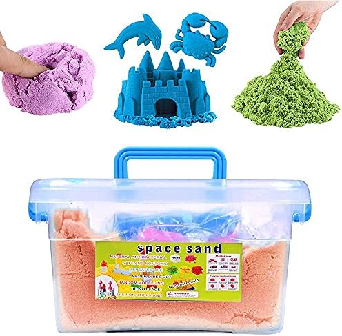 Heyovin Kid's Kinetic Play Sand Bucket Activity Toy Kit with Mould ...