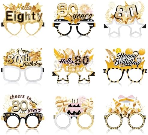 Amazon.com: Kuxriox 24Pcs Blue Happy Birthday Eyeglasses Decorations ...
