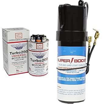 Turbo 200 Motor Run Capacitor and Supco SPP6 Hard Start Kit: Amazon.com ...