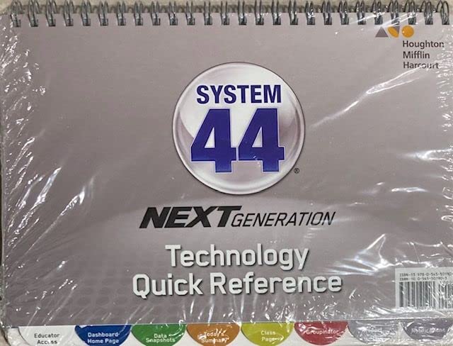 System 44 Next Generation Technology Quick Reference: System 44: ...