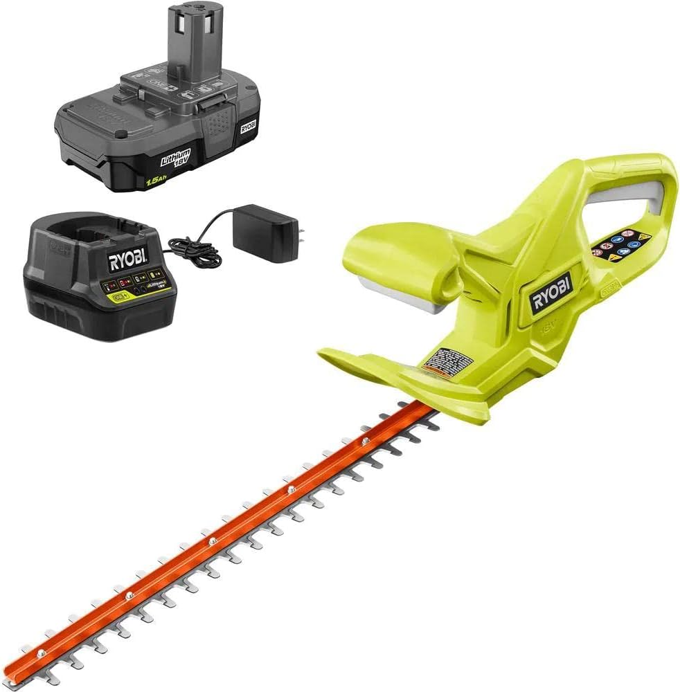 Amazon.com : Ryobi 22 in. 18-Volt Cordless Hedge Trimmer : Patio, Lawn ...