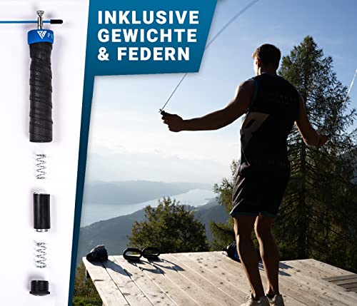 Pump Bros Professional skipping rope + set of 2 weights with springs ...