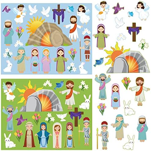 Amazon.com: Make an Easter He Lives Sticker Scenes Resurrection ...