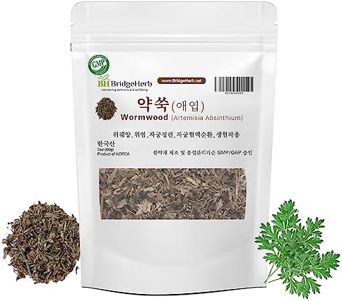 Amazon.com : Wormwood (Artemisia Absinthium) Herbal Tea Cut | 약쑥(애엽 ...