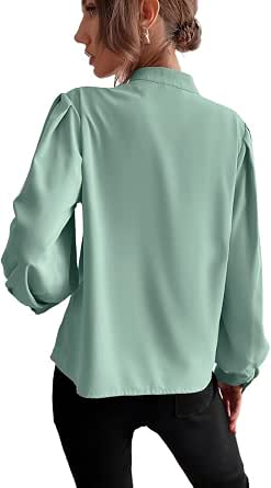 Womens Long Sleeve Button Up Blouse Fashion Tops for Women at Amazon ...