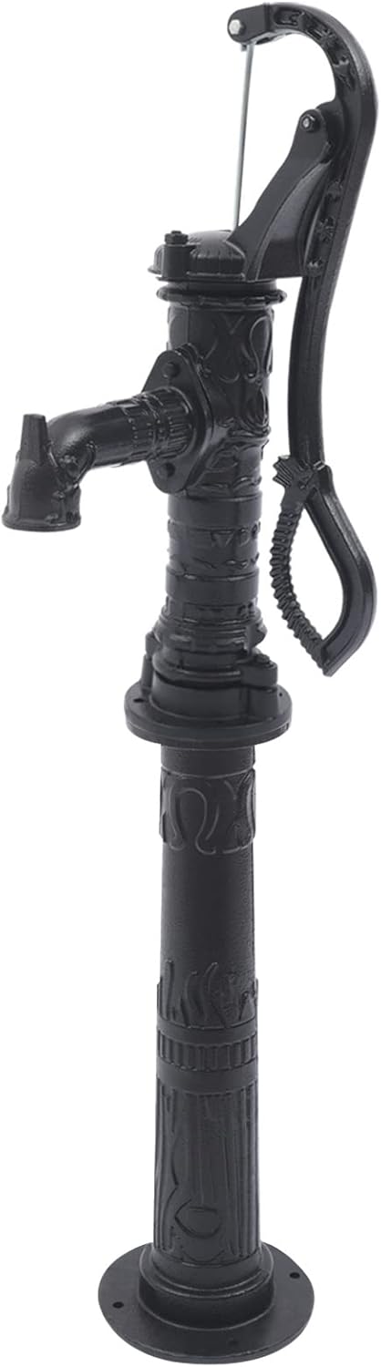 Amazon.com : Hand Water Pump with Stand, Rustic Cast Iron Pitcher Pump ...