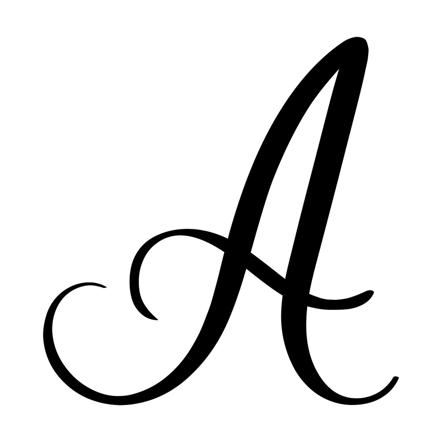 Amazon｜一文字からの A フォント AutumnEmbrace 筆記体 Mサイズ 5cm×5cm 一文字からの スーツケース ステッカー ...