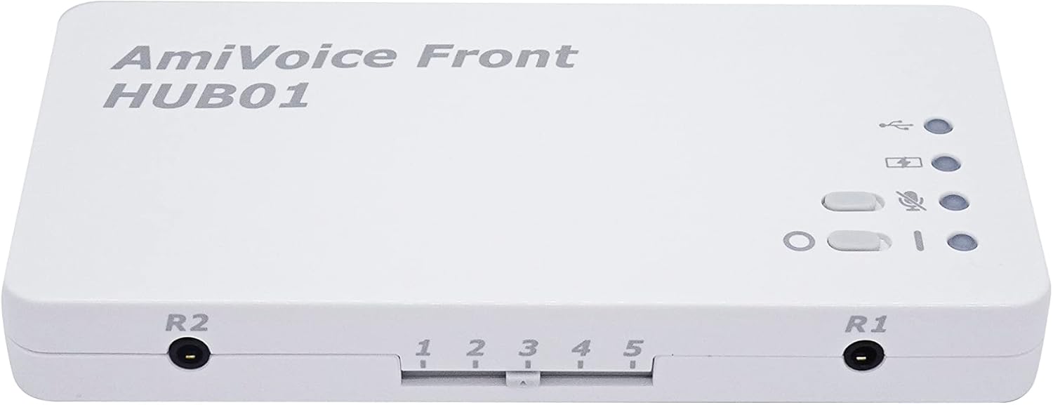 Amazon.co.jp: AmiVoice Front HUB01【カウンター応対 議事録 インタビュー 対面翻訳に最適 】音声認識・対面会話に特化 2ch出力機能搭載 マイク集約デバイス ...