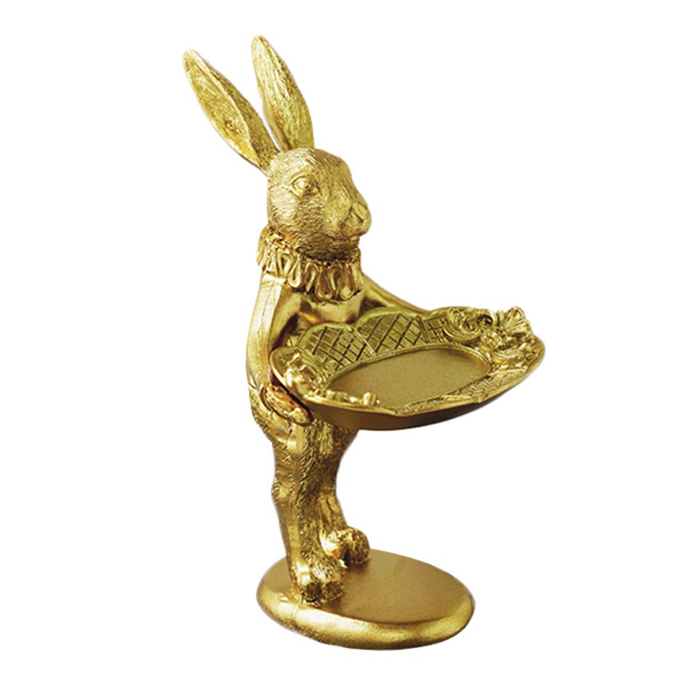 Amazon.com: BESTOYARD Retro Jewelry Tray Ring Dish Golden Easter Bunny ...