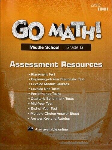 Assessment Resource Grade 6 (Go Math!): Houghton Mifflin Harcourt: 9781328761163: Amazon.com: Books