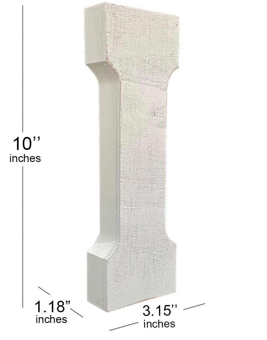 Snapklik.com : ABELOTS Large Wood Letter Distressed White Wash Alphabet ...