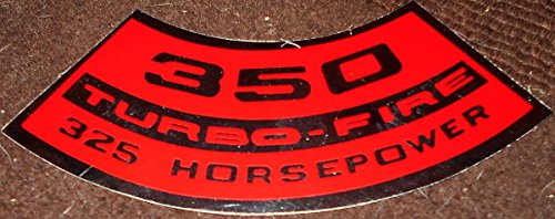 CHEVY 350 TURBO-FIRE 325 HP AIR CLEANER TOP LID DECAL - STICKER ...