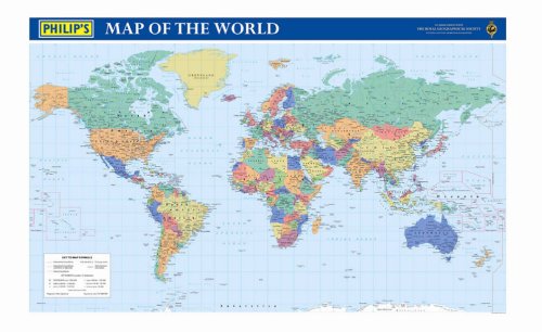Philip's Map of the World (Wall Map): Amazon.co.uk: Maps, Philip's ...