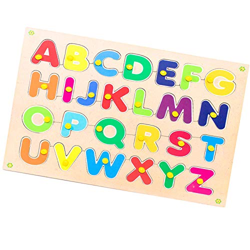 Enchanting Pinewood Wooden Puzzle Alphabet (A to Z) Capital/Uppercase ...
