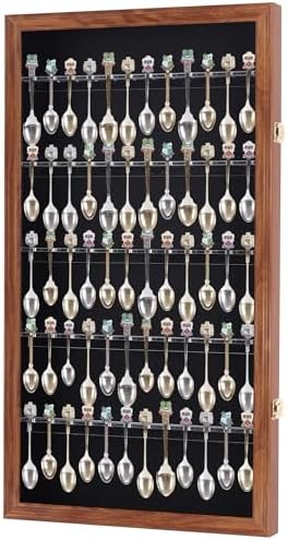Amazon.com: DECOMIL - 60 Spoon Rack Display Case Holder Wall Cabinet ...