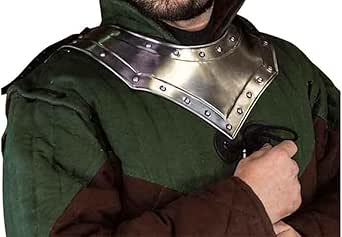 Amazon.com: Defender Steel Gorget Medieval Neck Armor, Medium, Silver ...