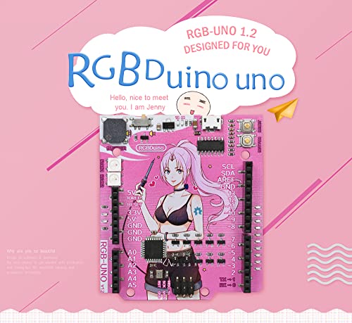Buy BIQU RGBDuino UNO V1.2 Jenny Development Board ATmega328P Chip CH340C VS Arduino UNO R3 ...