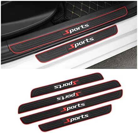 Amazon.com: AICEL Car Door Sill Plate Protectors, 4 Pcs PVC Soft Rubber ...