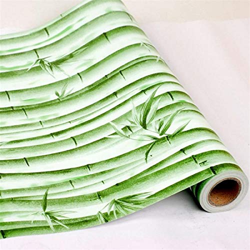 Jaamso Royals Self-Adhesive Stone Wallpaper Green Bamboo Contact Paper ...