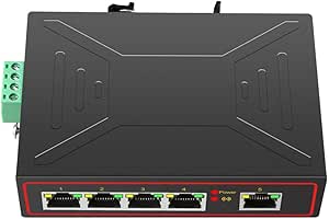 RUANI Plug and Play 5 Ports 100M Industrial Network Switch DIN Rail ...