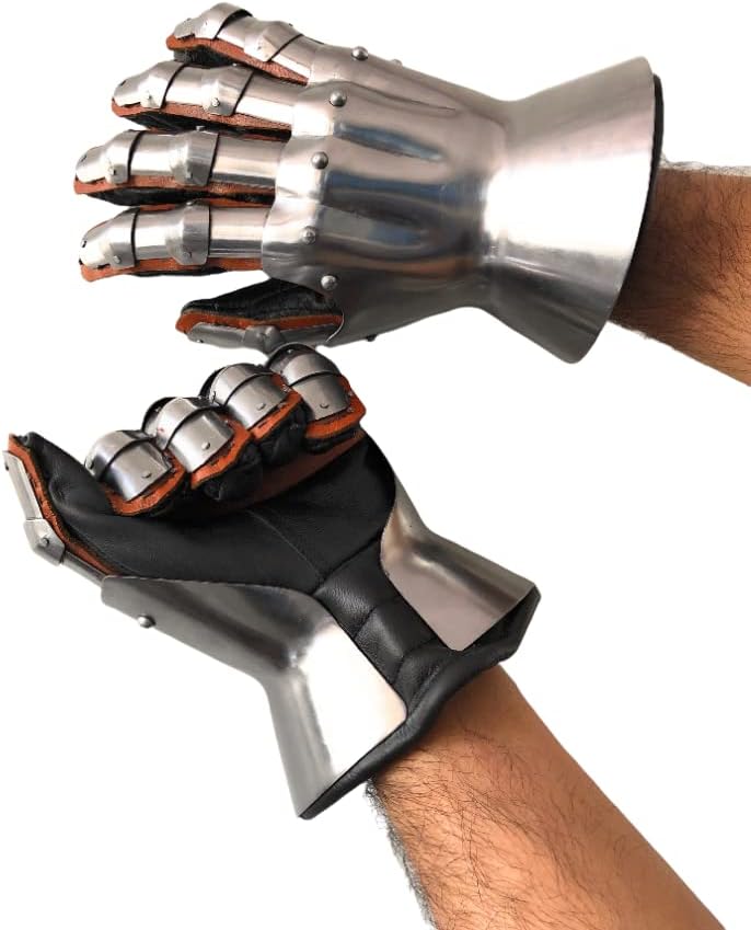 Amazon.com: Medieval Functional Metal Hourglass Gauntlets 18G Large ...